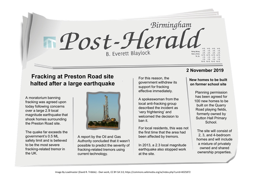 Fracking and the environment | Teaching Resources