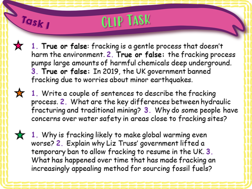 Fracking and the environment | Teaching Resources