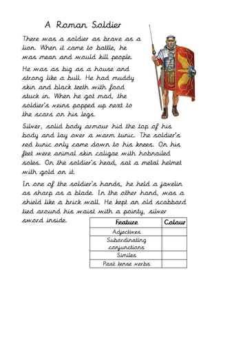 Y3 Roman Themed English Worksheets | Teaching Resources