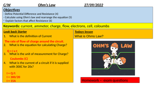 Electricity GCSE FULL UNIT | Teaching Resources Electricity GCSE FULL UNIT | Teaching Resources