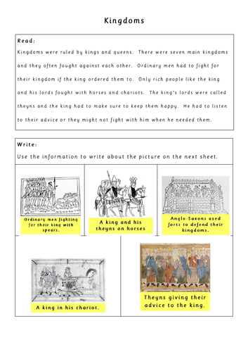 Anglo-Saxons SEN Worksheets: Kingdoms | Teaching Resources