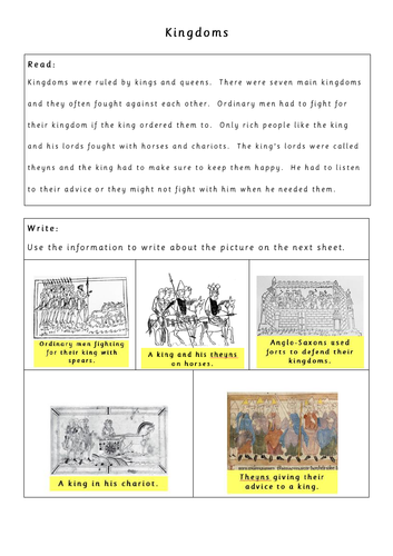 Anglo-Saxons SEN Worksheets: Kingdoms | Teaching Resources