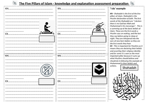 The Five Pillars of Islam KS3 assessment | Teaching Resources