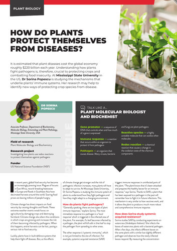 How do plants protect themselves from diseases? | Teaching Resources