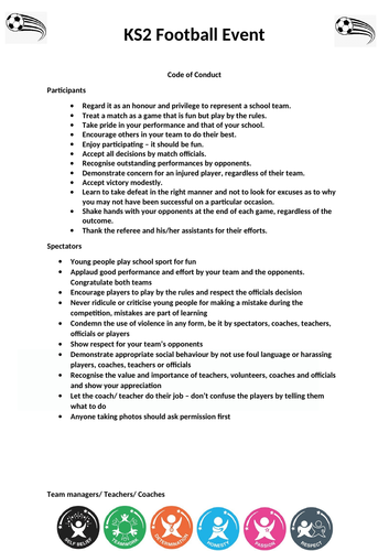 Football Tournament inc rules | Teaching Resources