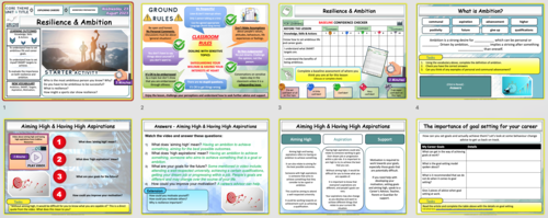 Resilience & Ambition + Life Goals | Teaching Resources