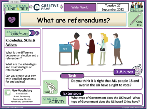 Referendums + Politics | Teaching Resources