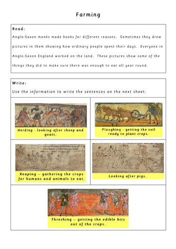 Anglo-Saxons SEN Worksheets: Farming | Teaching Resources