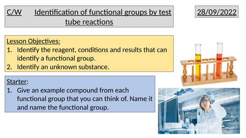 Identifying functional groups | Teaching Resources