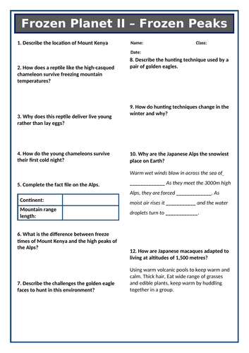 Frozen Planet 2 | Teaching Resources
