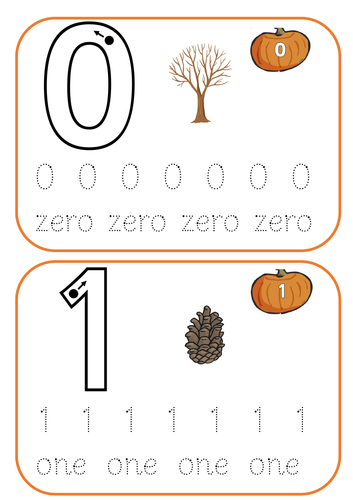 Autumn-themed number mats | Teaching Resources