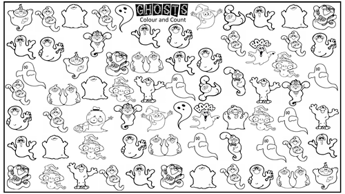 GHOSTS 5 Halloween Worksheets EYFS KS1 | Teaching Resources