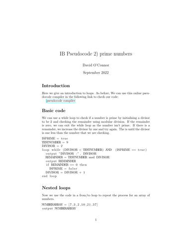 IB Computer Science : Pseudocode - loops | Teaching Resources IB Computer Science : Pseudocode - loops | Teaching Resources