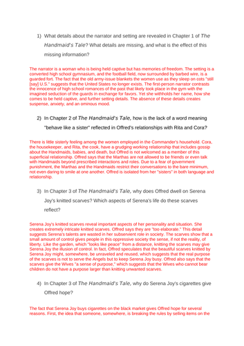 The Handmaid's Tale full SOW - AQA English Literature A-Level ...