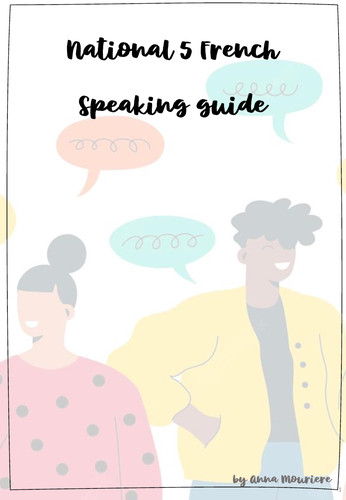 N5 Speaking - French Booklet | Teaching Resources