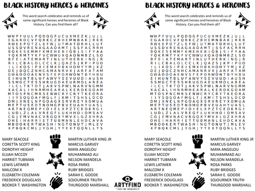 Black History Heroes & Heroines Word Search - Key Stage 2 & 3 ...