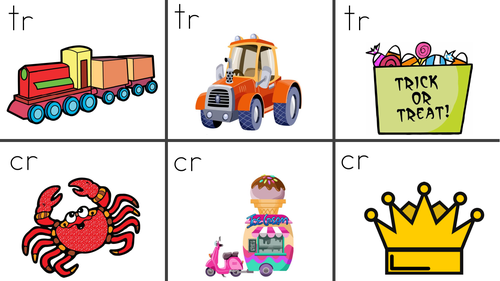 Sorting Phonics Activity Sheets TR and CR | Teaching Resources