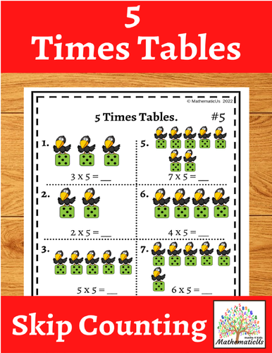 5 Times Tables Skip Counting Activities | Teaching Resources