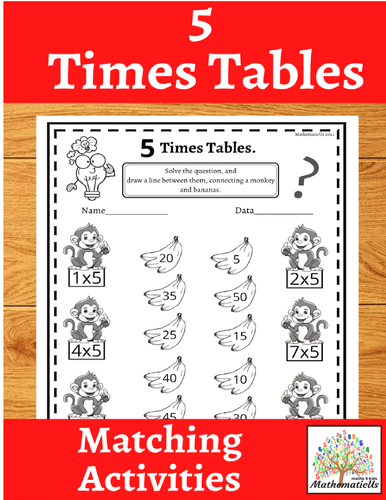 5 Times Tables Matching Activities | Teaching Resources