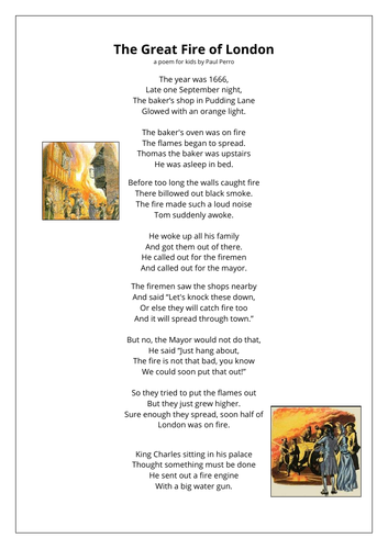 The Great Fire of London Poem - KS1 Whole Class Reading Session ...