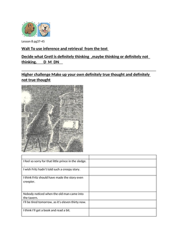 Guided reading sheets for the book Clockwork by Phillip Pullman | Teaching Resources