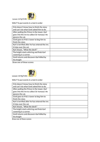 Guided reading sheets for the book Clockwork by Phillip Pullman ...