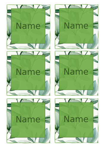 Eucalyptus name and stationary labels | Teaching Resources