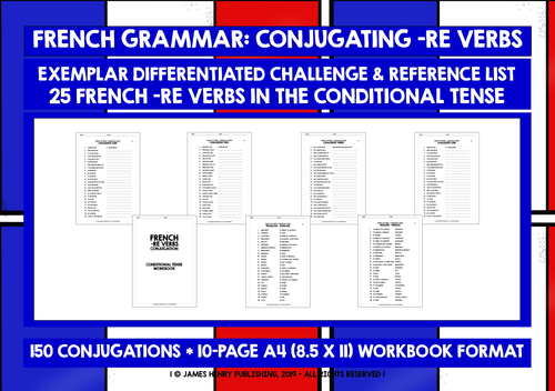 FRENCH RE VERBS CONDITIONAL TENSE | Teaching Resources