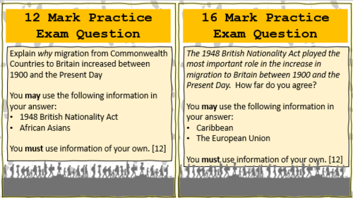 Migrants in Britain - Modern Migration Asia Africa & Europe - GCSE ...