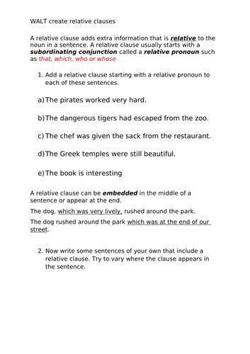 Sentences and clauses worksheets and teaching slides | Teaching Resources