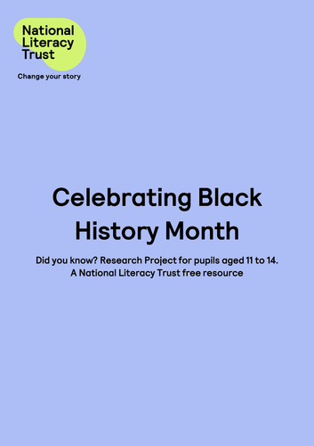 Celebrating Black History: book-based character response and research ...