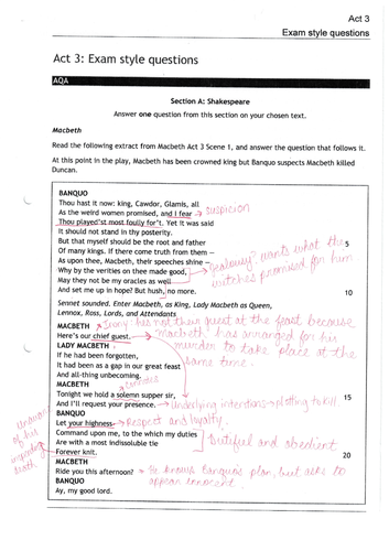 KS4 AQA GCSE SOW - Macbeth | Teaching Resources