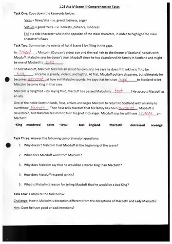 KS4 AQA GCSE SOW - Macbeth | Teaching Resources