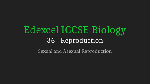 Edexcel Igcse Biology Lesson 36 Reproduction Teaching Resources