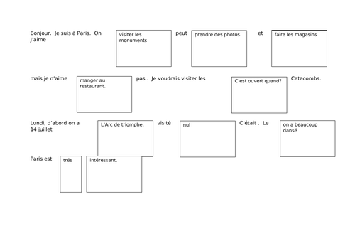 Studio 2 Unité 2 Paris touristique. | Teaching Resources