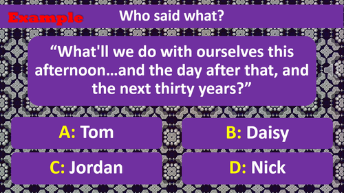 The Great Gatsby Mega Quiz | Teaching Resources