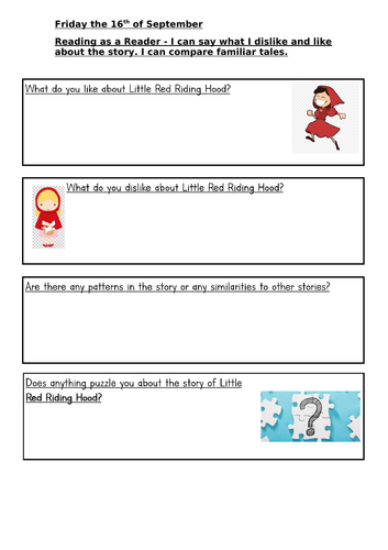 Talk for Writing Little Red Riding Hood | Teaching Resources