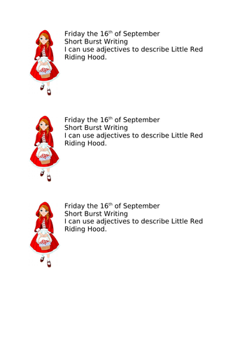 Talk for Writing Little Red Riding Hood | Teaching Resources