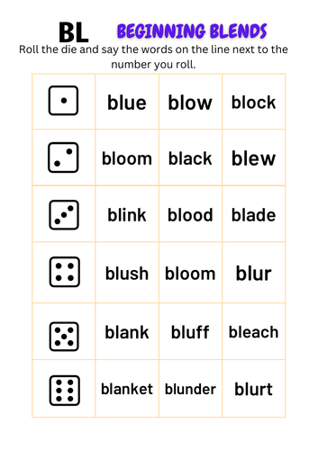 Beginning Blends Game | Teaching Resources