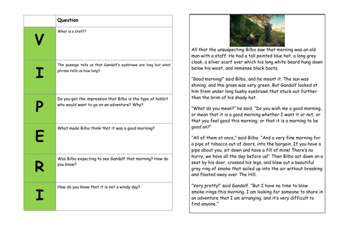 Vipers Reading Challenges Teaching Resources