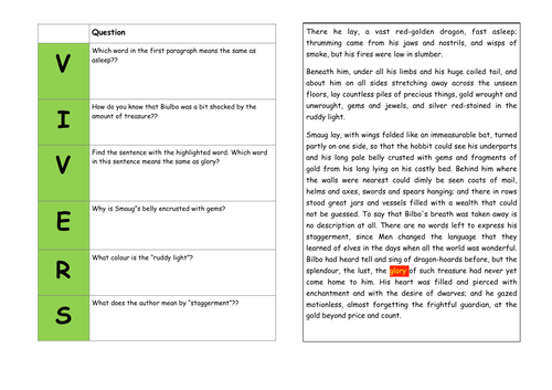 Vipers Reading Challenges Teaching Resources