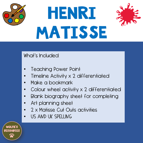 Henry Matisse Activities And Power Point KS1 | Teaching Resources