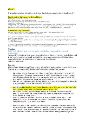 Poetry Unit | Teaching Resources