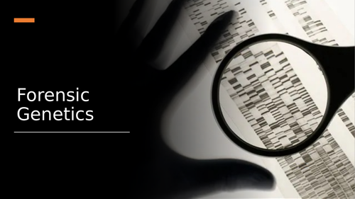 Forensic Genetics PowerPoints and Worksheets- learning aims a-d ...