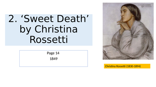'Sweet Death' by Christina Rossetti | Teaching Resources