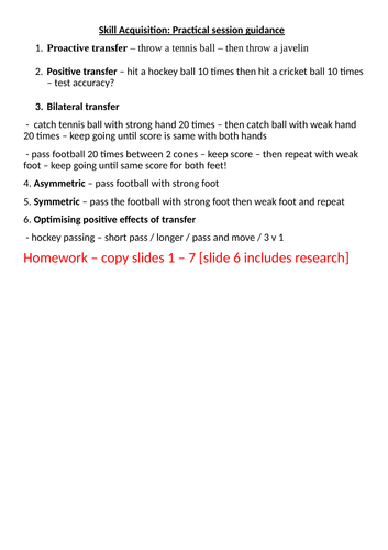 OCR A Level PE - Skill Acquisition Bundle | Teaching Resources