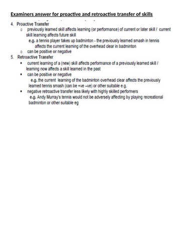 OCR A Level PE - Skill Acquisition Bundle | Teaching Resources