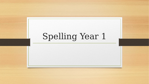 Spelling Rules PPT Year 1 | Teaching Resources