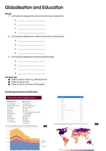 Education and Globalisation - A-Level Sociology | Teaching Resources