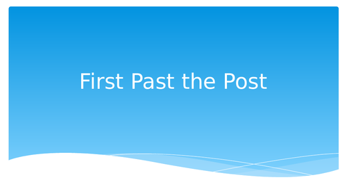 First Past the Post- A-Level Politics | Teaching Resources